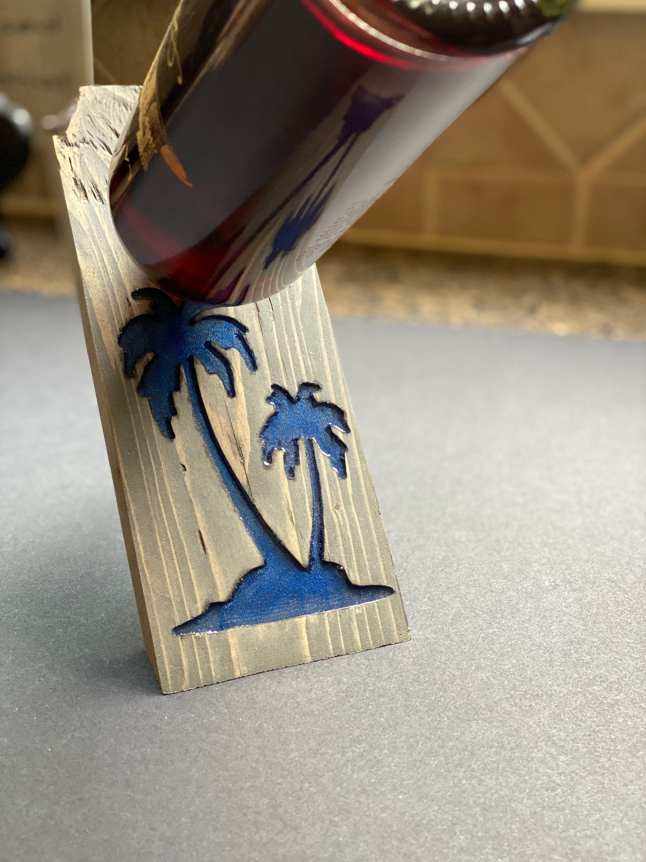 2 Palm Tree Wine Bottle Holder - Etsy