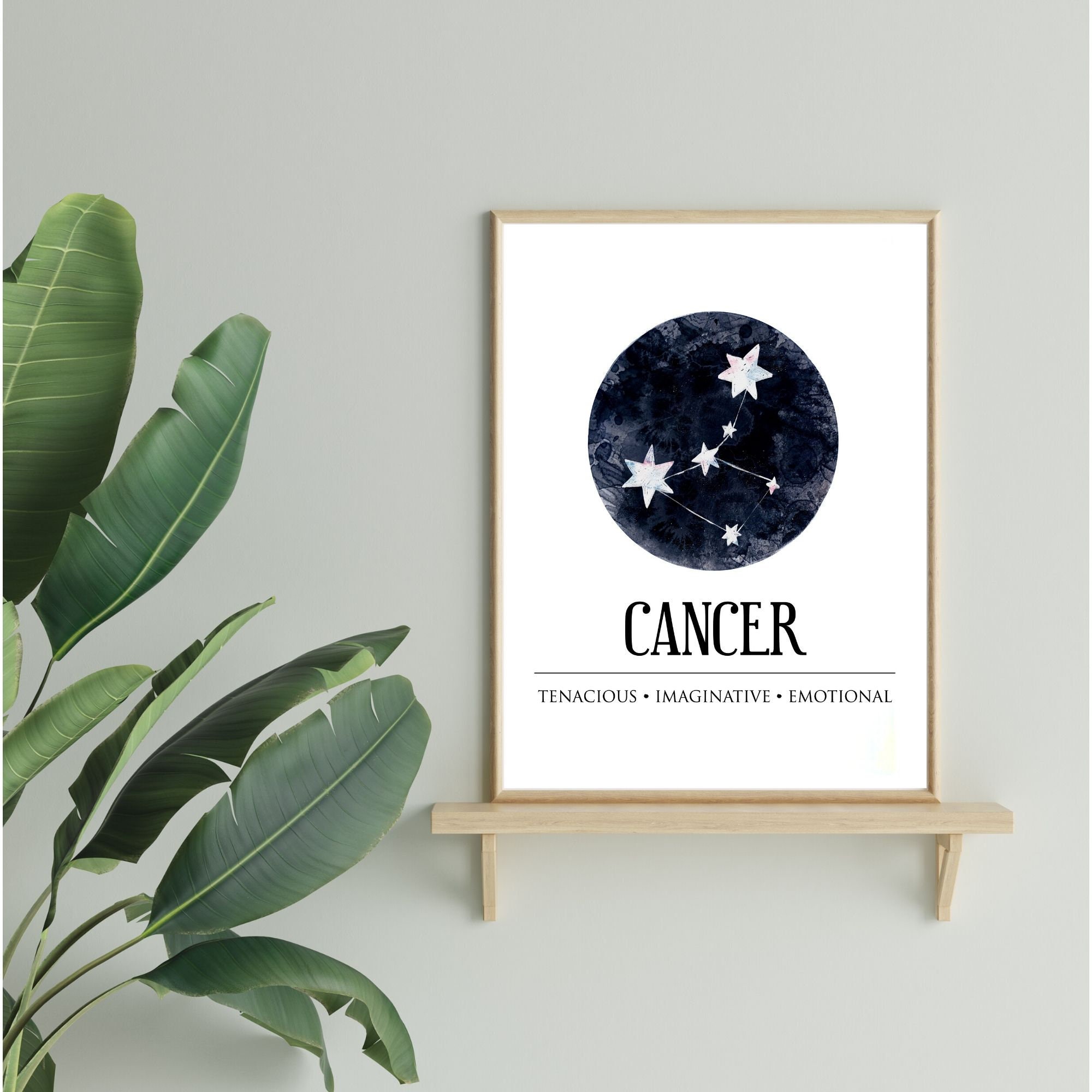 Cancer Astrology Horoscope Poster, Cancer Constellation Digital Wall ...