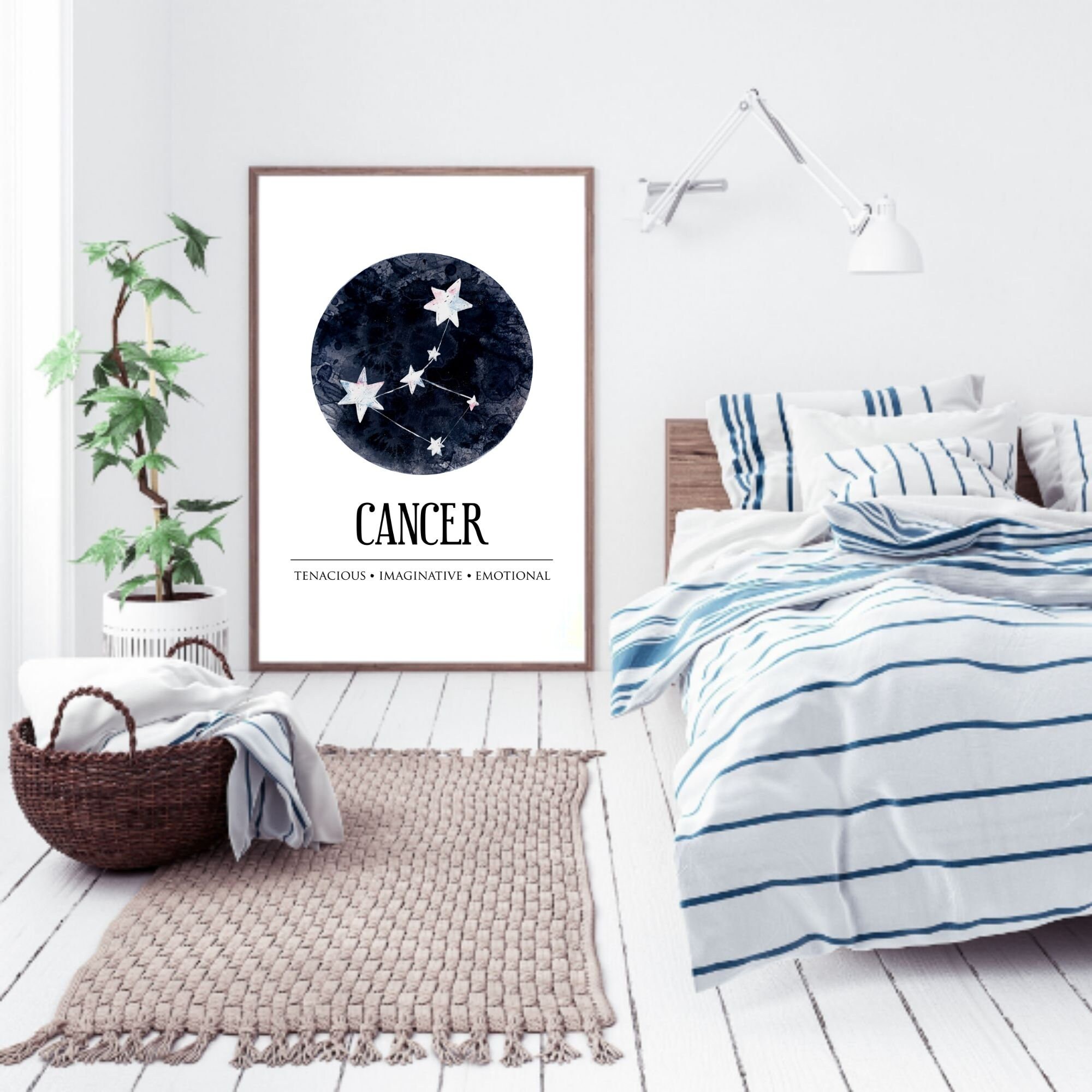 Cancer Astrology Horoscope Poster, Cancer Constellation Digital Wall ...