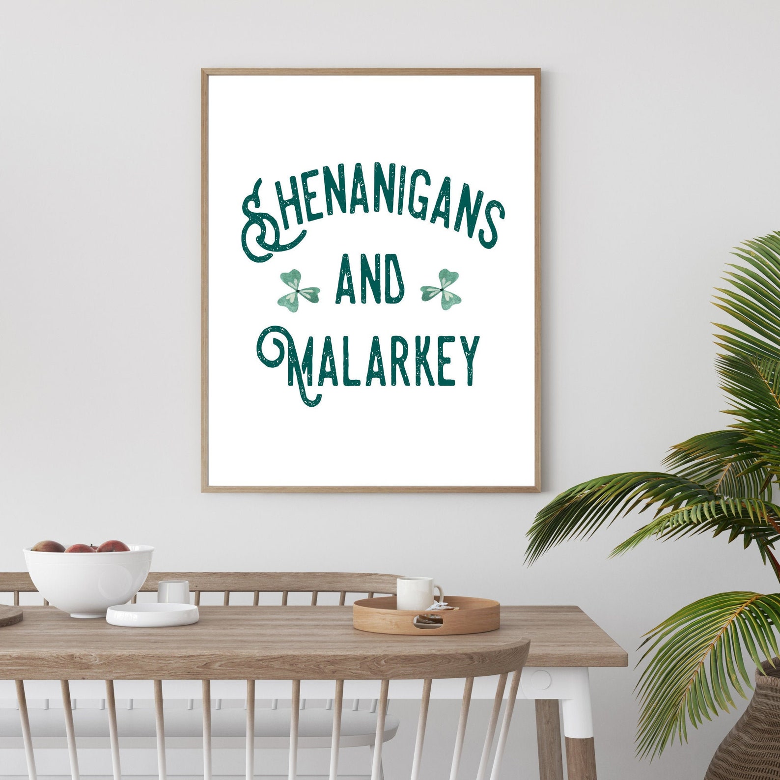 Shenanigans and Malarkey Wall Art Printable Picture, Irish Farmhouse ...