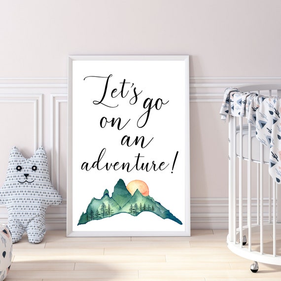 Let's Go on an Adventure Boys Playroom Nursery Wall Art | Etsy