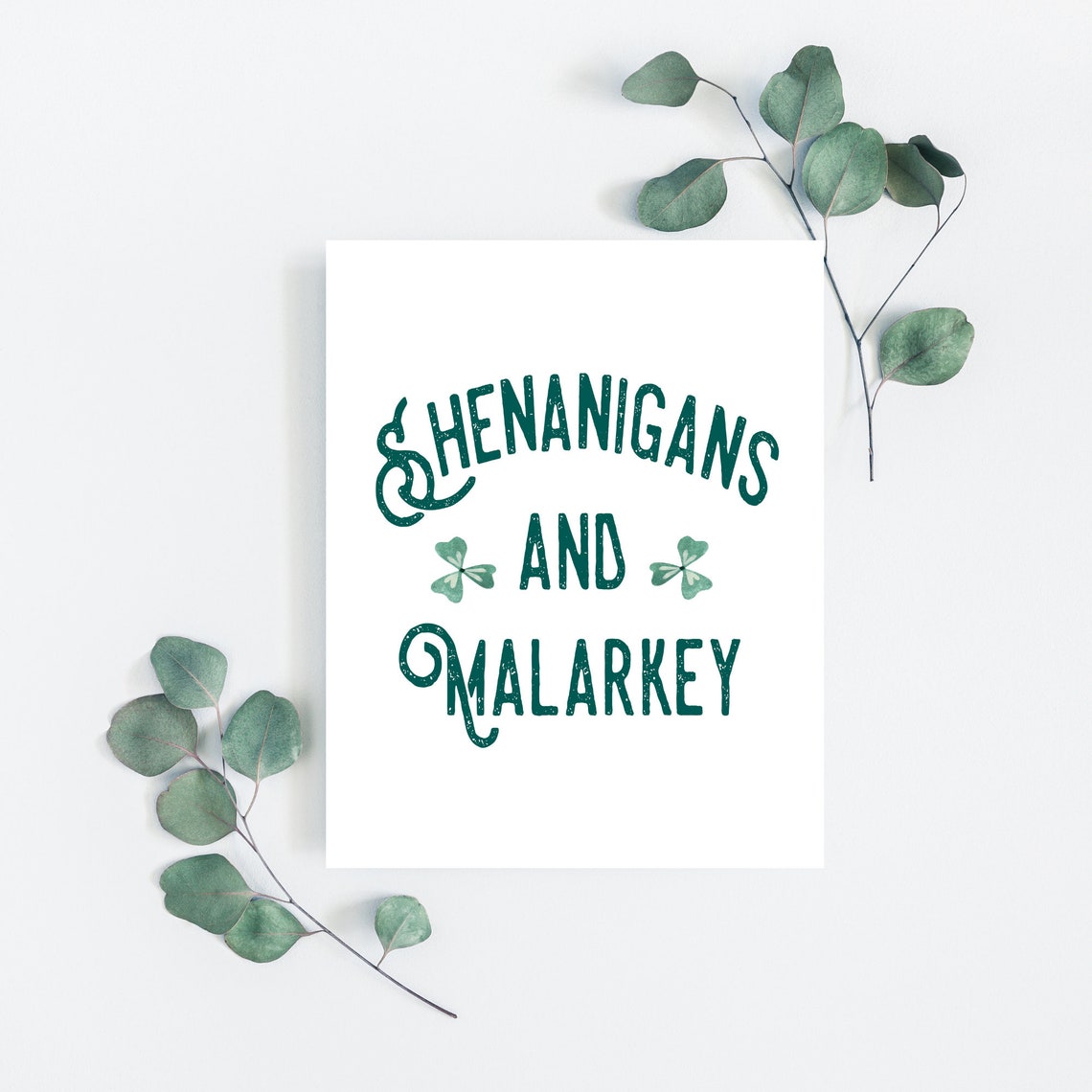 Shenanigans and Malarkey Wall Art Printable Picture, Irish Farmhouse ...