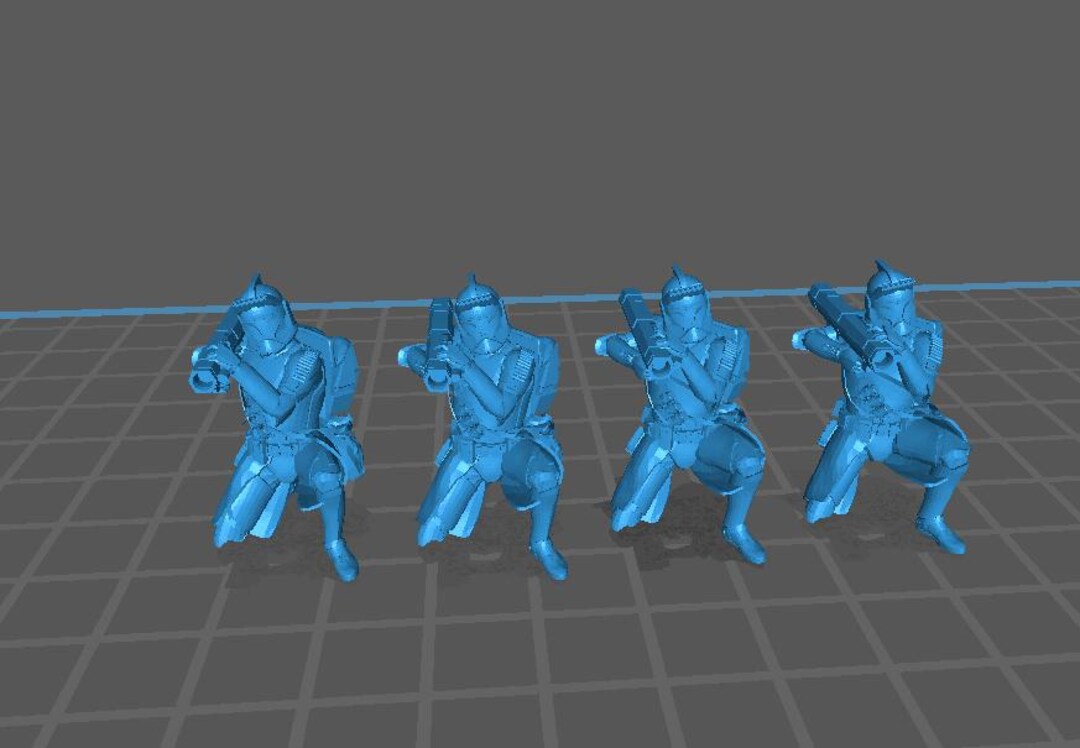 Phase 1 Rocket Clone Trooper Fire Team Legion Scale With Base, Squad of ...