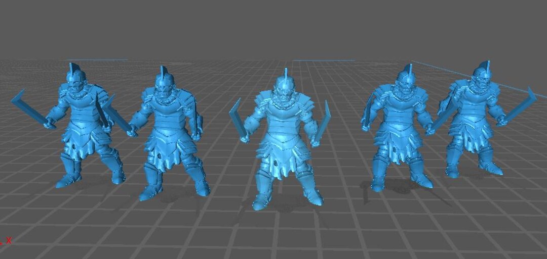 Dual Welding Sword Orc 28mm Scale, Pack of 5 W/base - Etsy