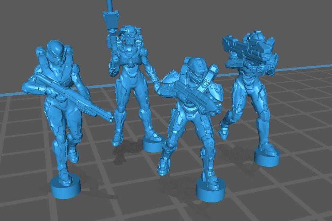 Halo Spartan Blue Team 28mm Scale - Etsy