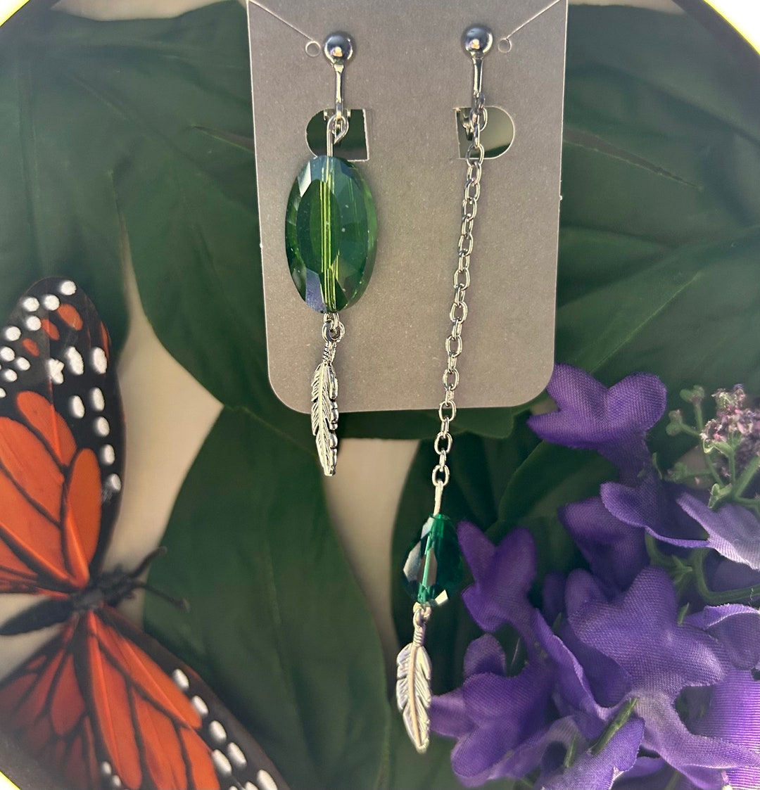Friendship Emerald Clip on Earring - Etsy