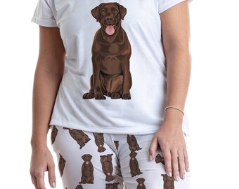 Dog Black Labrador Pajama Set With Pants for Women Lab - Etsy