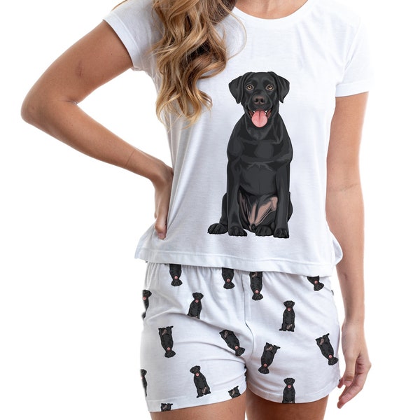 Black Lab Pajama Shorts - Etsy