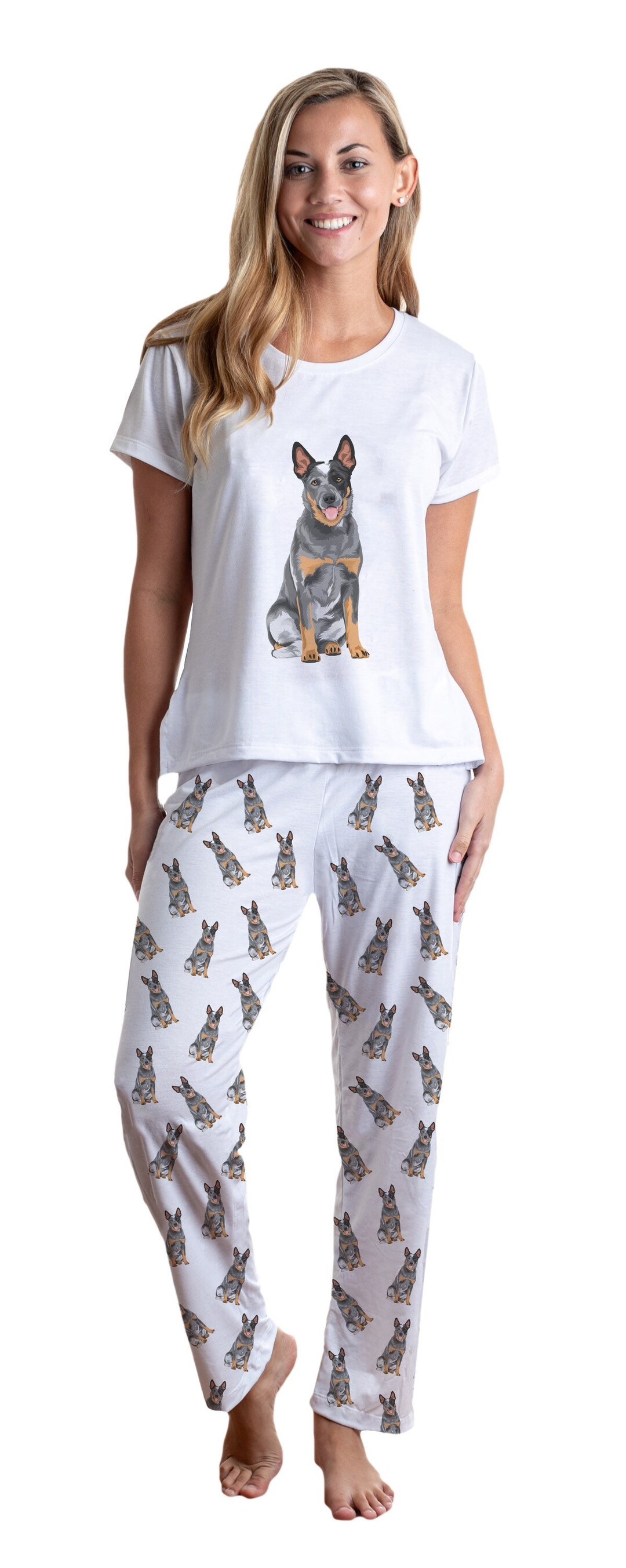 Australian Cattle Dog Pajama Set With Pants for Women Blue Heeler Dog ...