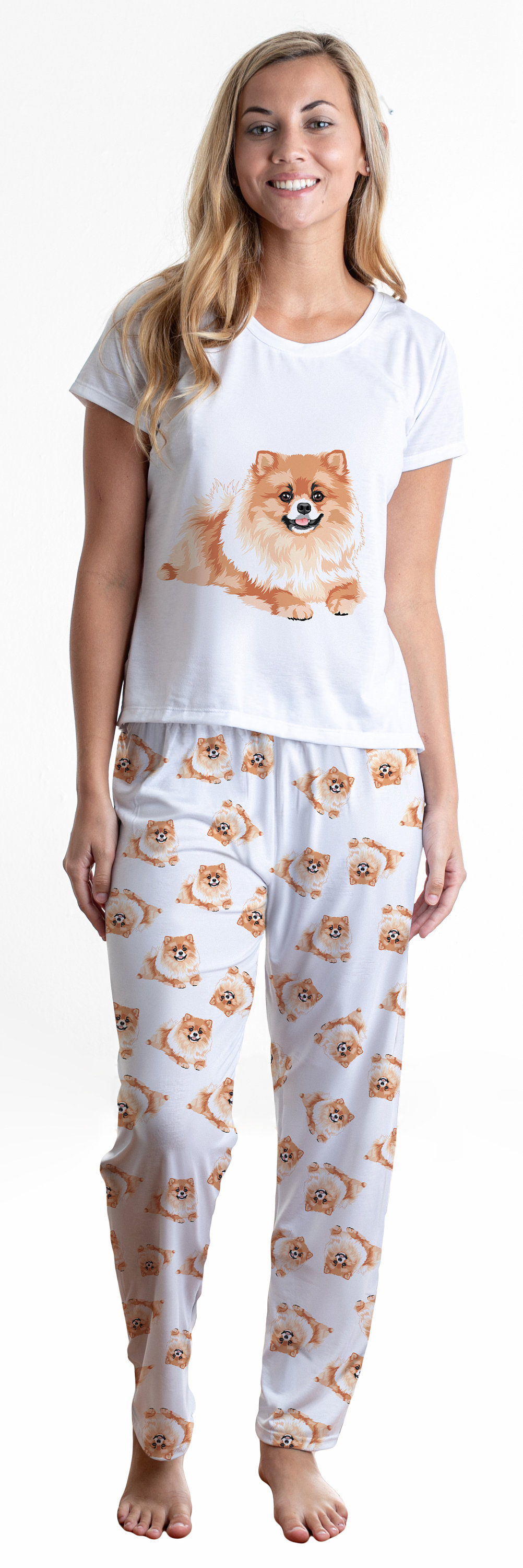 Dog Pomeranian Pajama Set With Pants for Women Lulu Da - Etsy