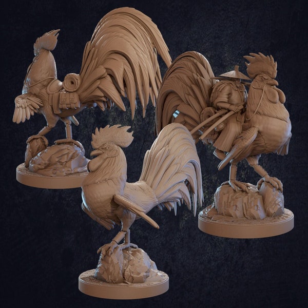 Miniature Roosters - Etsy