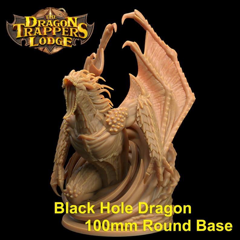 Black Hole Dragon | Dragon Trappers Lodge | RESIN | Fantasy | Dnd | RPG ...