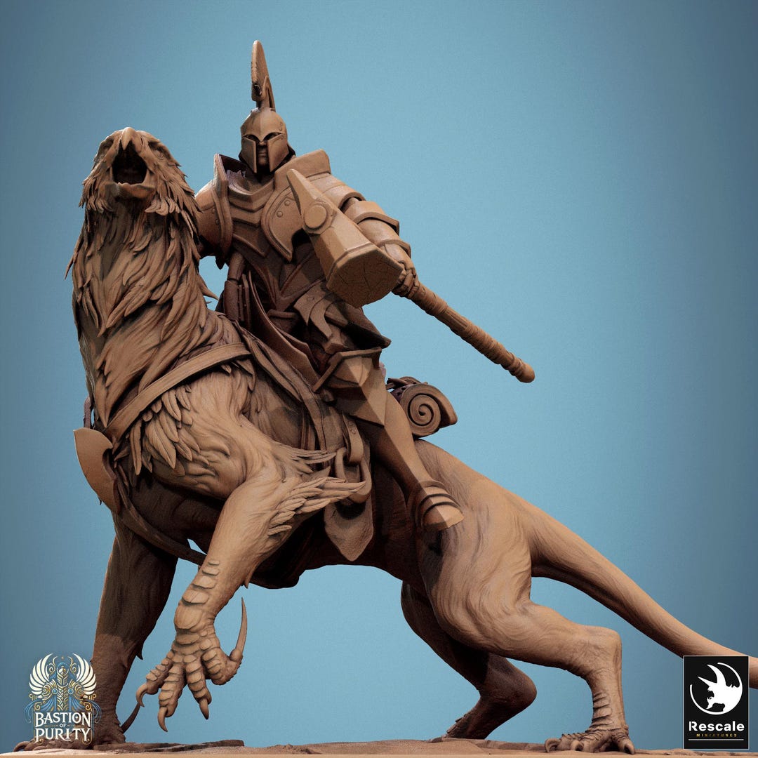Gryph Rider Roar | Rescale Miniature | Bastion of Purity | 3D Printed ...