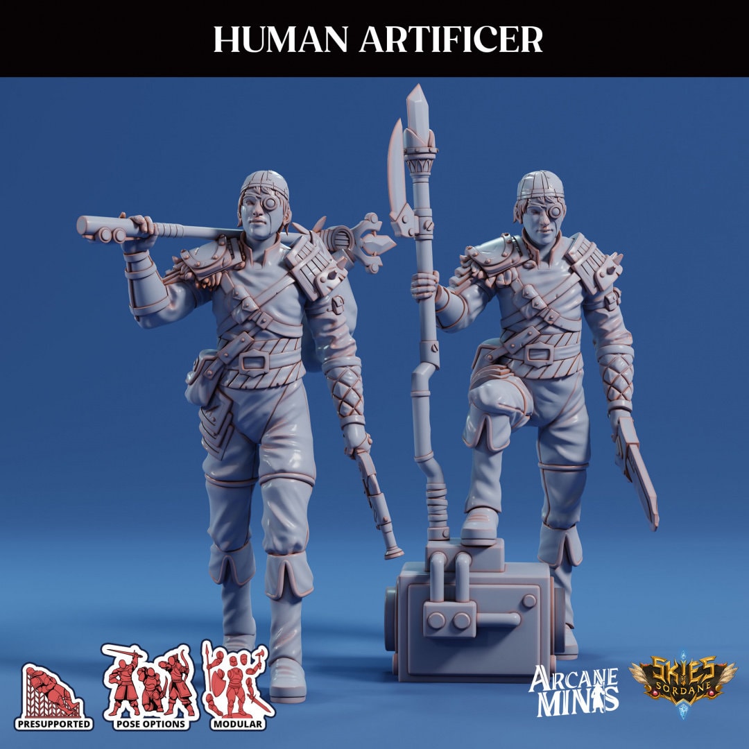Male Human Artificer Arcane Minis Swindler's Luck II Resin Fantasy Dnd ...