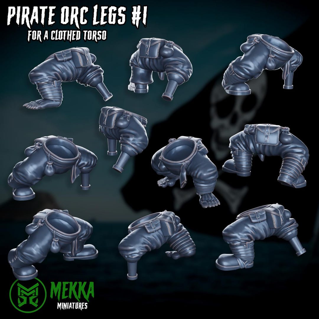 Pirate Orc Boys Legs | Mekka Miniatures | Modular Orks | Resin ...