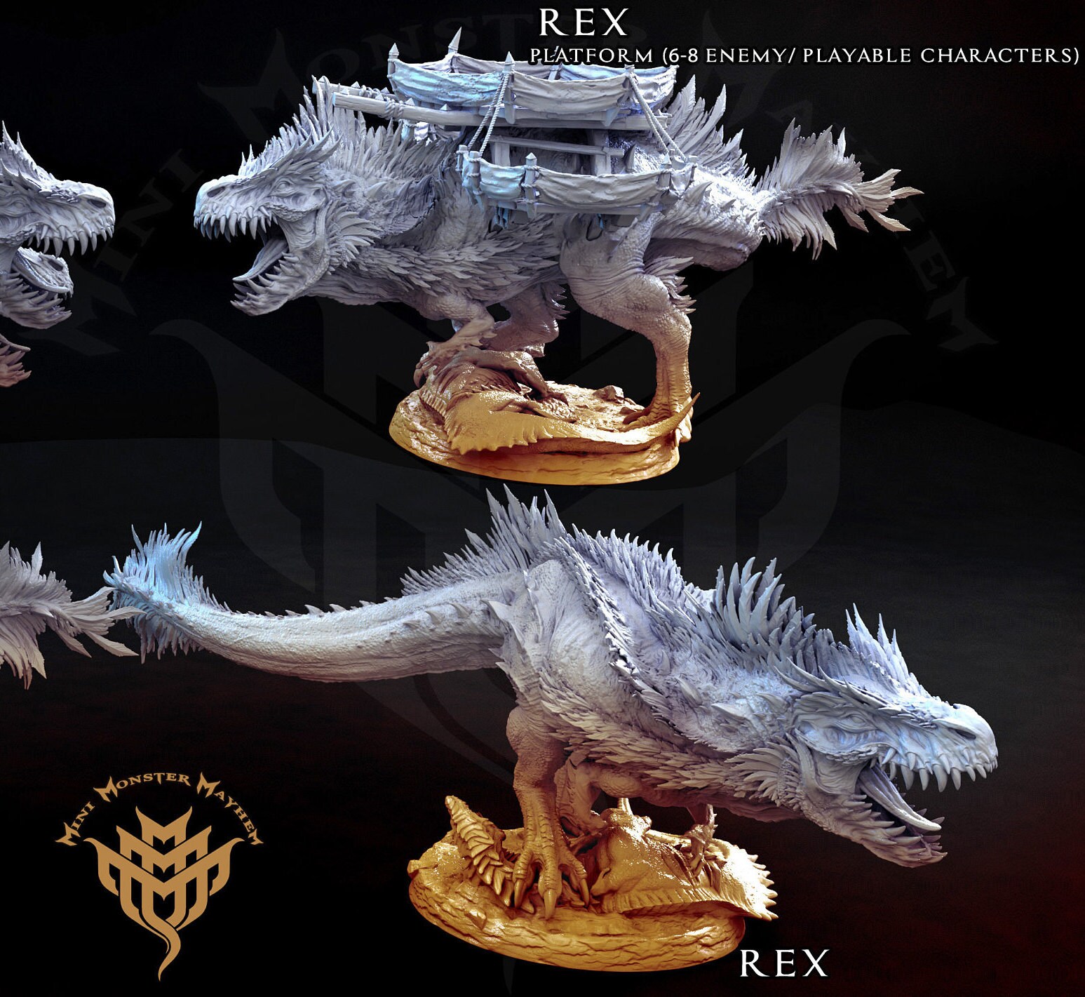 Trex | Mini Monster Mayhem | Life Finds a Way | RESIN | Fantasy | Dnd ...