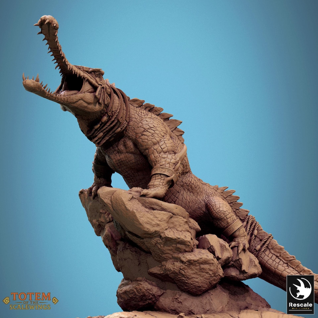 Ancient Alligator | Rescale Miniatures | Totem of the Scalewing | Dnd ...