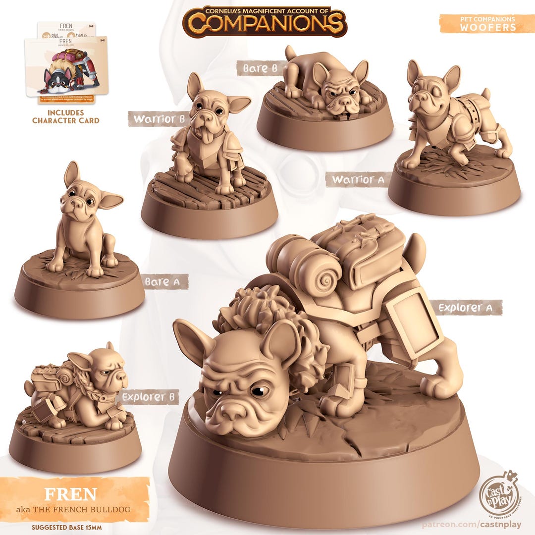 French Bulldog Companion | Cast N Play | Companions | Npcs | RESIN ...