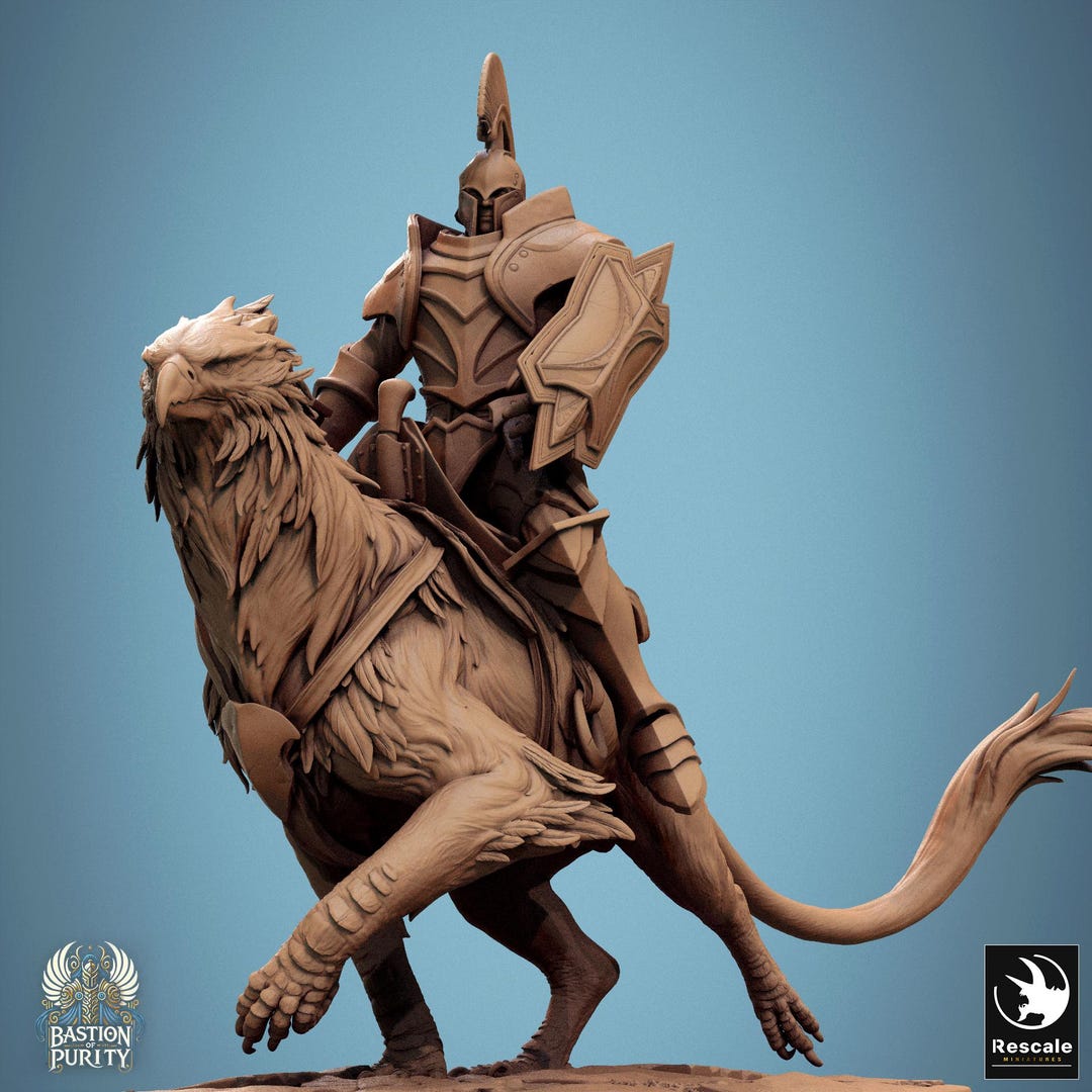Gryph Rider Walk | Rescale Miniature | Bastion of Purity | 3D Printed ...