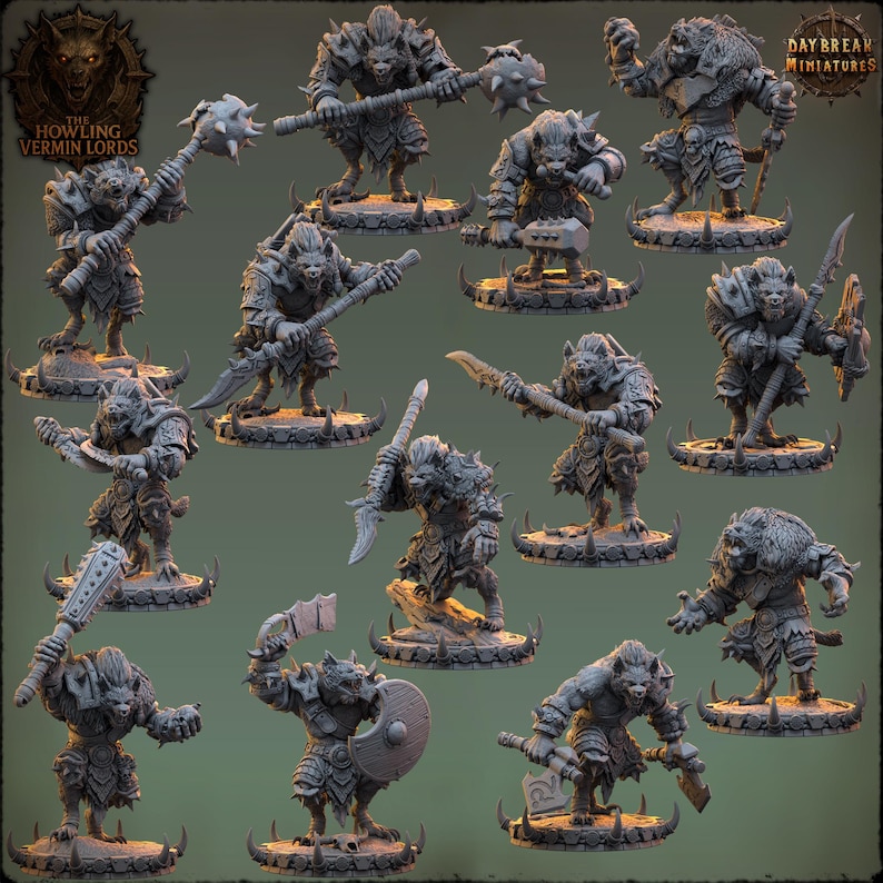 Throzz Blood-maw | Daybreak Miniatures | Howling Vermin Lords | RESIN ...