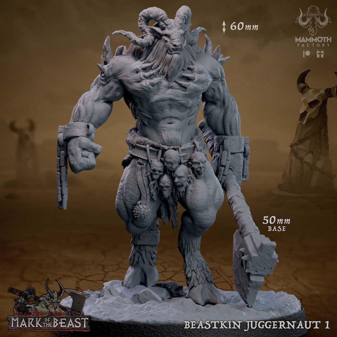 Beastkin Juggernaut | Mammoth Factory | Mark of the Beast | RESIN ...