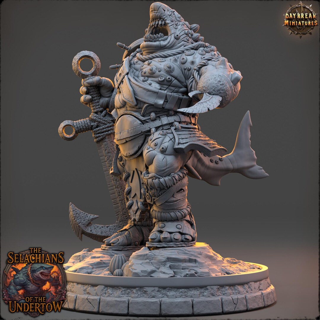 Granneth Wave-eater | Daybreak Miniatures | Selachians of the Undertow ...