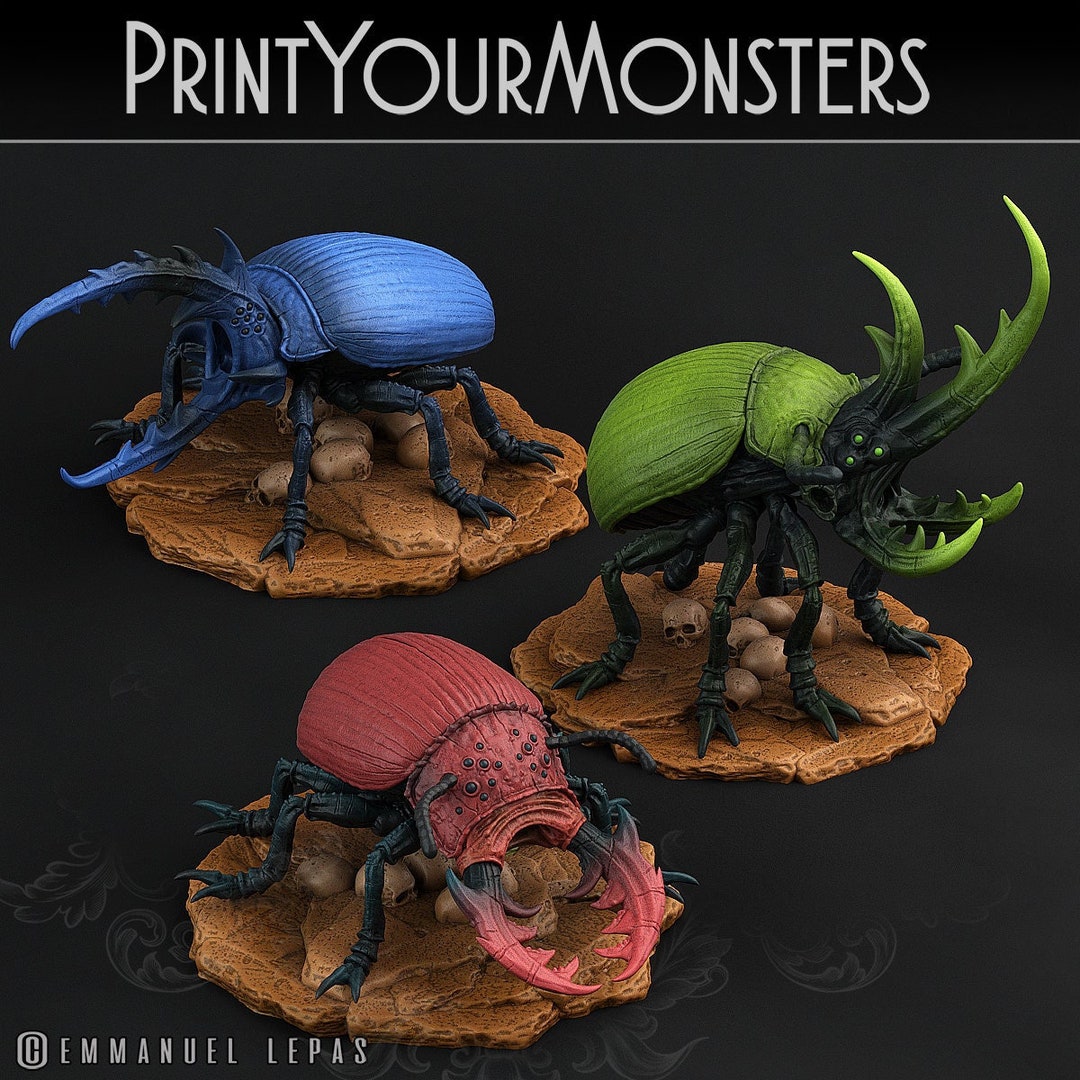 Giant Beetles Print Your Monster Insect Pack Resin Fantasy Dnd RPG ...
