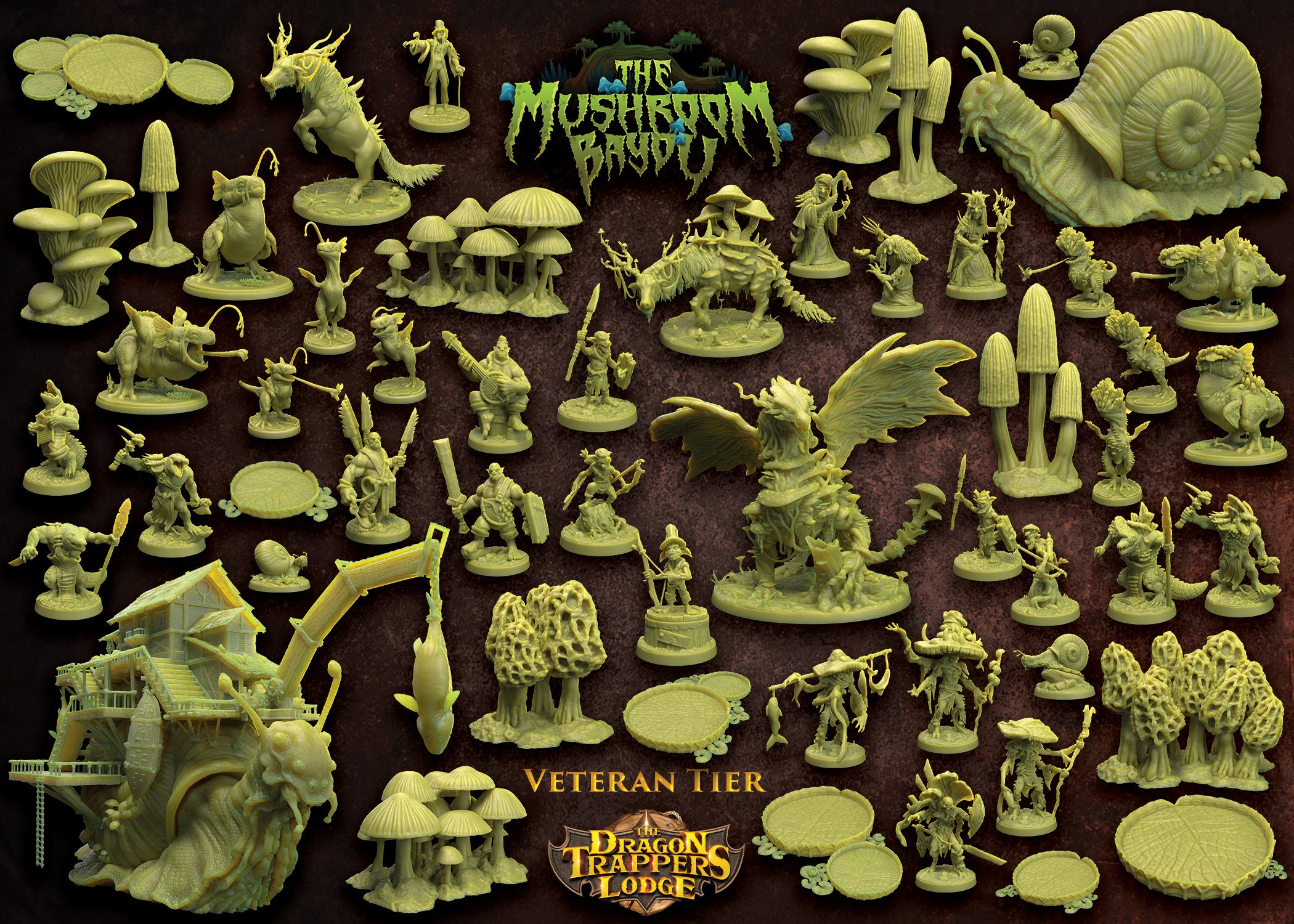 Catoblepas Dragon Trappers Lodge Mushroom Bayou RESIN - Etsy