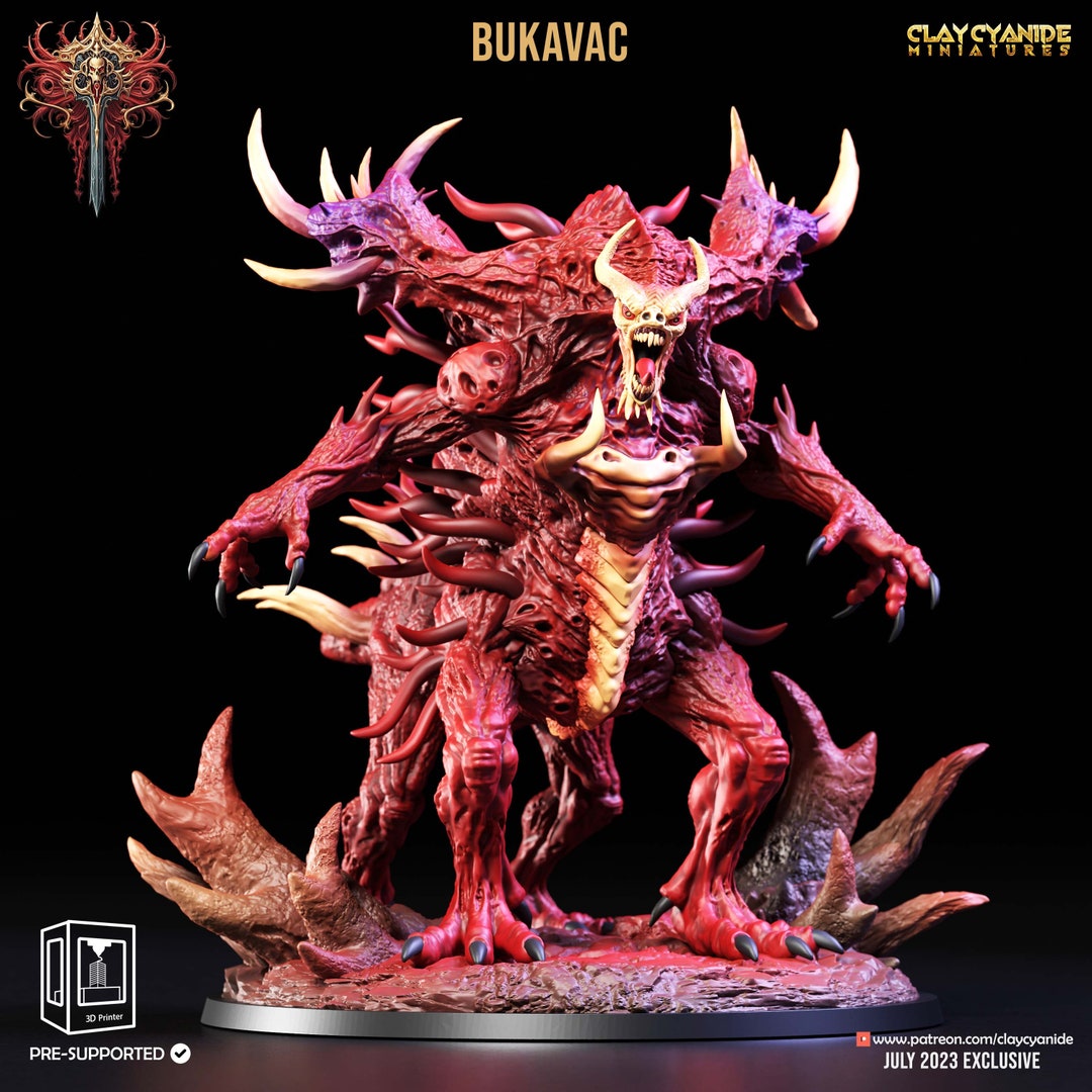 Bukavac Claycyanide Dreadblood Ravagers RESIN Horror Fantasy Dnd RPG ...