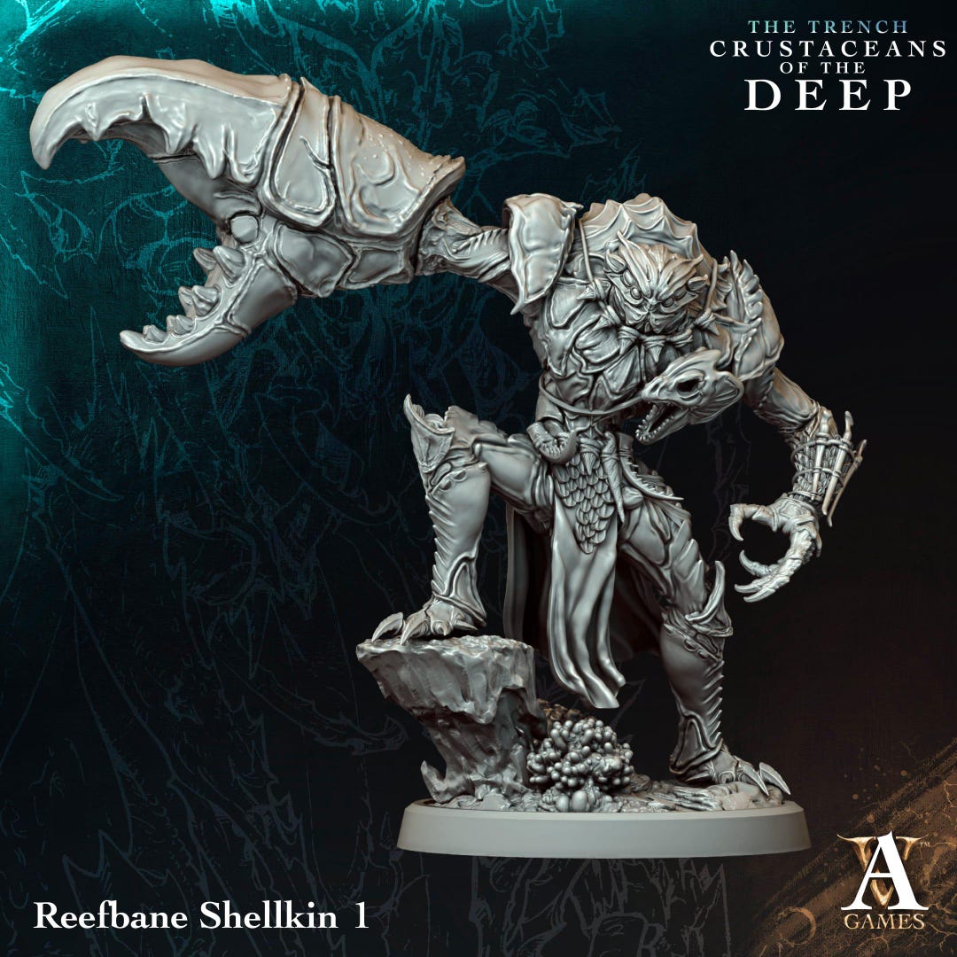 Reefbane Shellkin | Archvillain Games | the Trench - Crustaceans of the ...