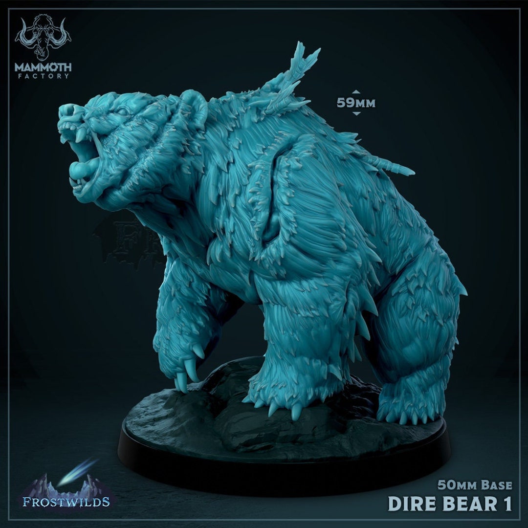 Dire Bear | Mammoth Factory | Frostwilds Pt 1 | RESIN | Fantasy | Dnd ...