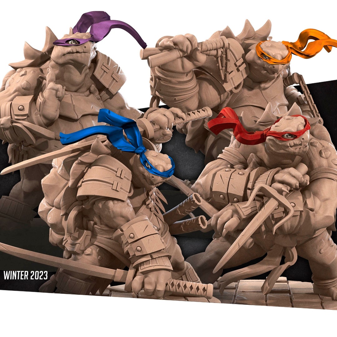 Ninja Tortles | Bite the Bullet | Tortles | RESIN | Fantasy | Dnd | RPG ...