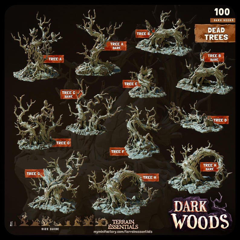 Dark Wood | Terrain Essentials by Cast N Play | Dark Woods | Fantasy ...