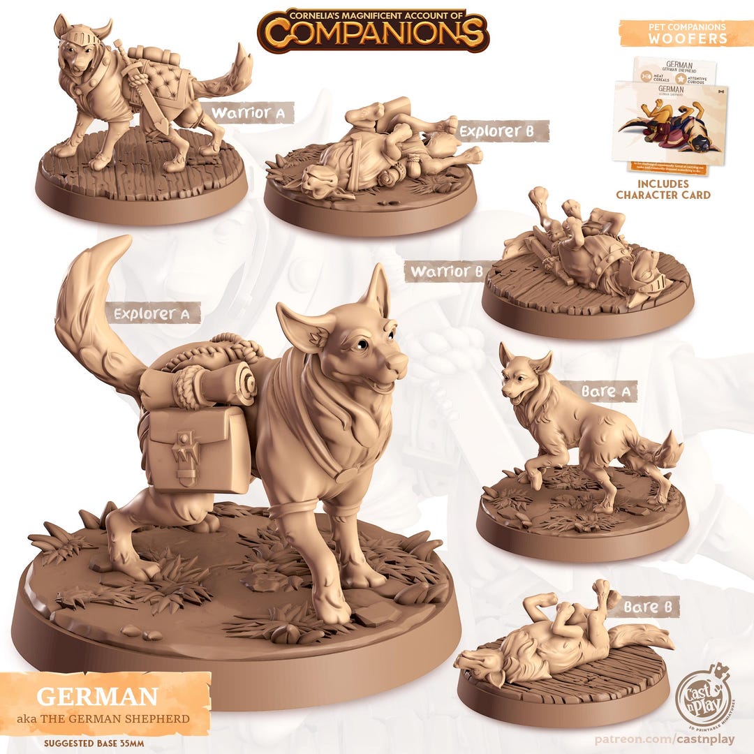 German Shepherd Companion | Cast N Play | Companions | Npcs | RESIN ...
