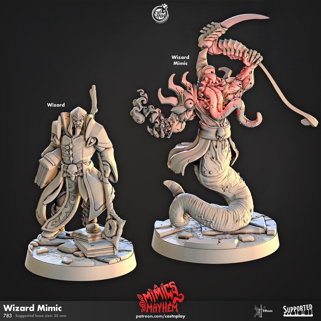 Wizard Mimic | Cast N Play | Mimics | Npcs | RESIN | Fantasy | Horror ...