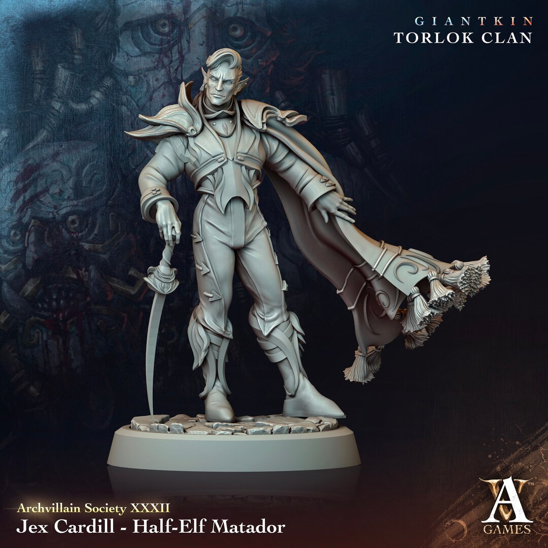 Jex Cardill - Half Elf Matador | Archvillain Games | Giantkin - Torlok ...