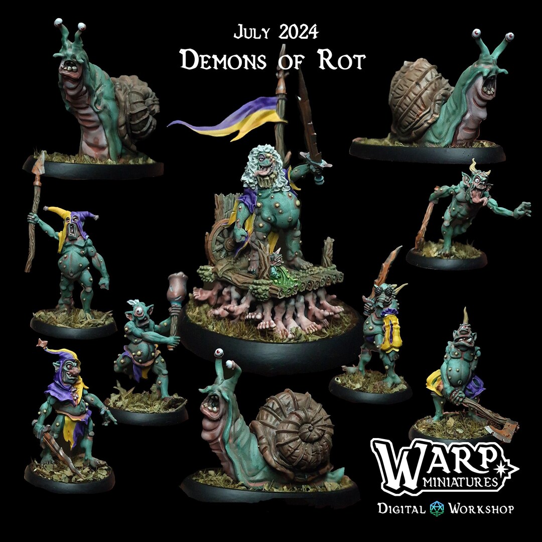 Demons of Rot Warp Miniatures Anthro Adventurers Fantasy Dnd RPG ...