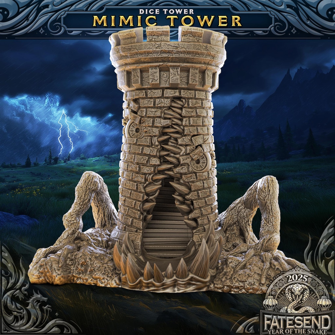 Mimic Tower Dice Tower | Fates End | Fantasy | Dnd | RPG | Tabletop ...