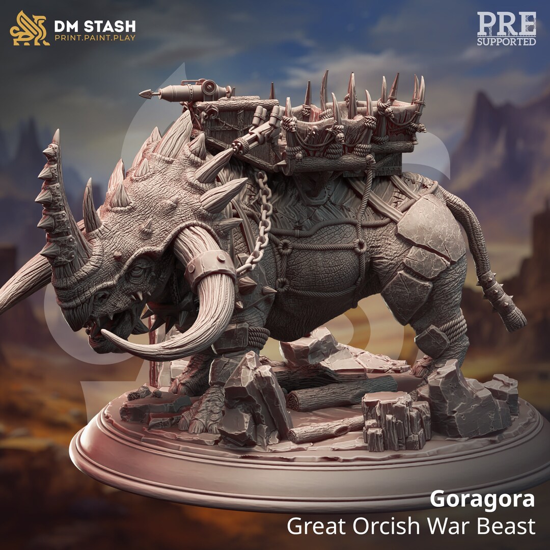 Goragora - Great Orcish War Beast | DM Stash | Orcish Incursion | RESIN ...