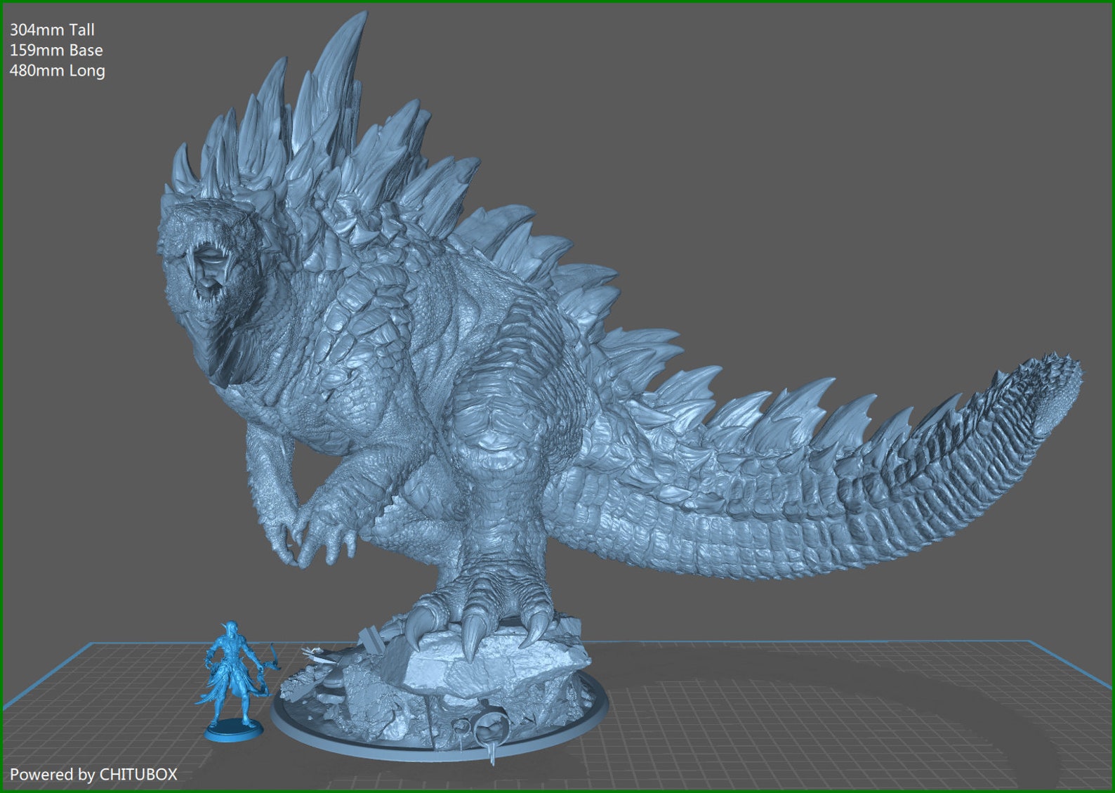 Godzilla Lord of the Print RESIN Fantasy Dnd RPG - Etsy