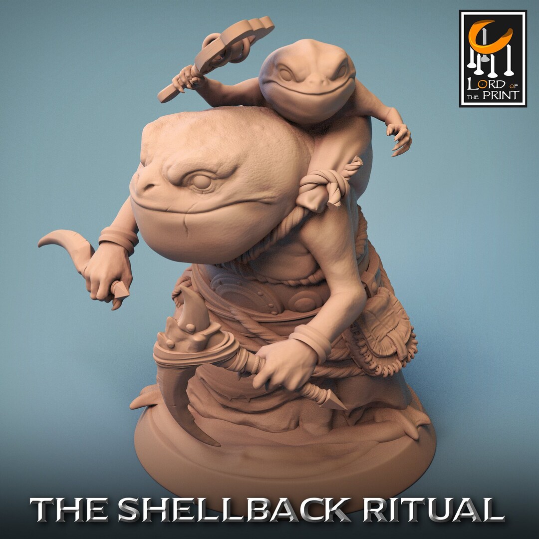 Croaker Charge Lord of the Print Shellback Ritual RESIN Fantasy Dnd RPG ...