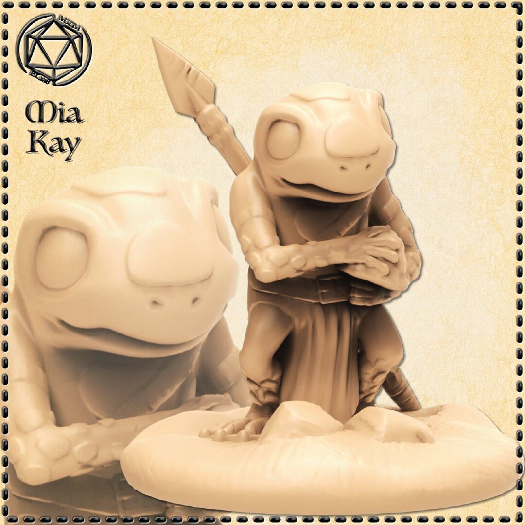 Grung With Spear | Mia Kay | Cursed Forest Collection | RESIN | Fantasy ...