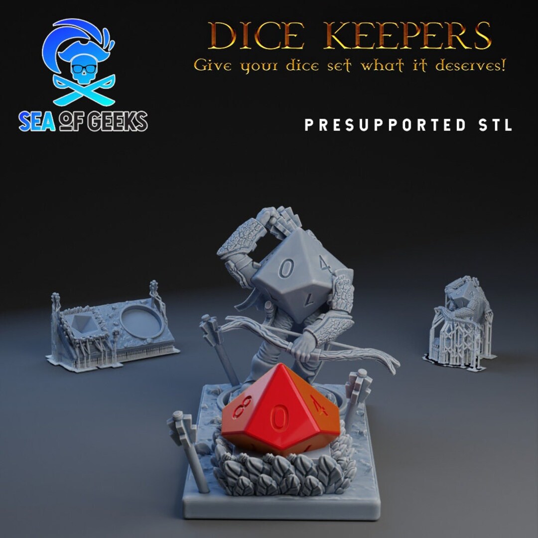 Dice Keeper - D10 | Sea of Geeks | Paladin Ranger | Resin | Fantasy ...