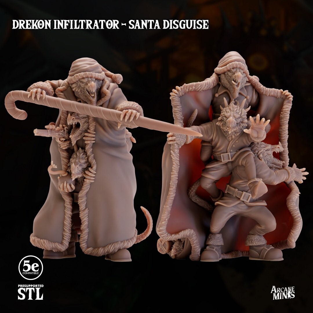 Drekon Infiltrator Santa Arcane Minis the Toymaker's Terror Resin ...