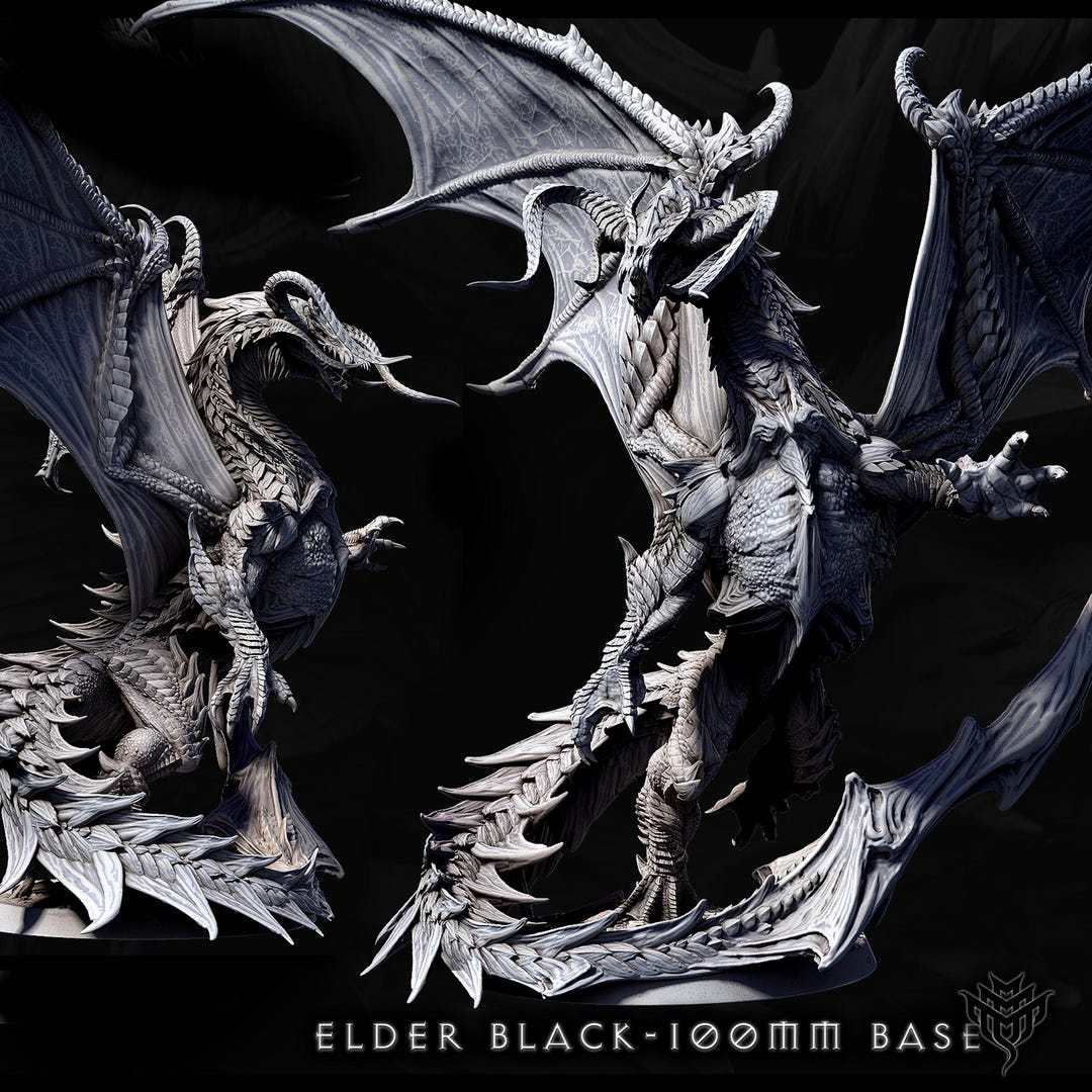 Elder Black Dragon | Mini Monster Mayhem | Elder Dragons | RESIN ...