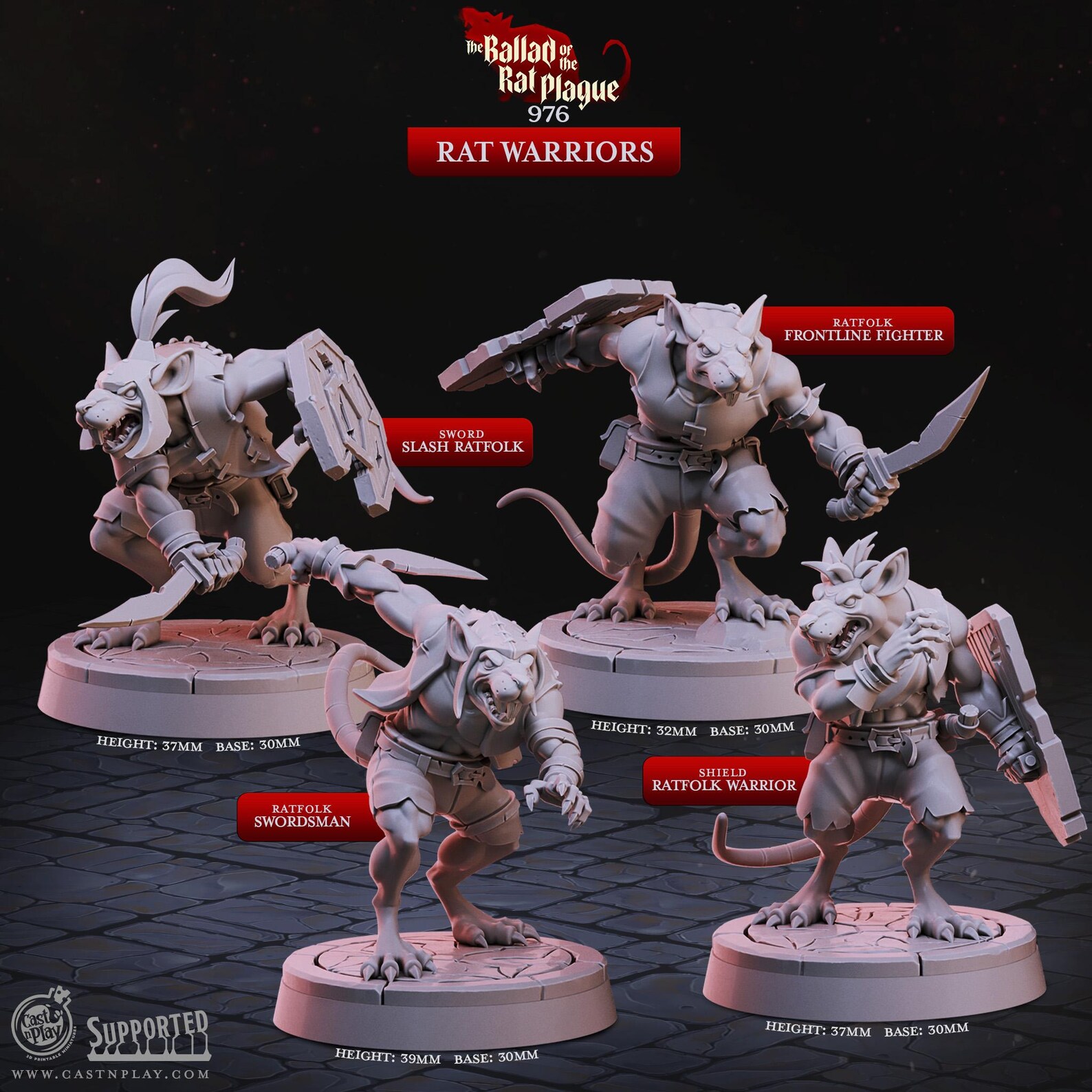 Rat Warriors | Cast N Play | Ballad of the Rat Plague | Npcs | RESIN ...