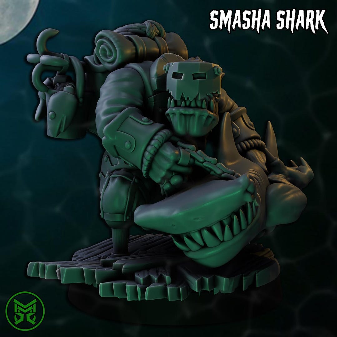 Smasher Shark | Mekka Miniatures | Mech | Resin | Fantasy | Sci Fi ...