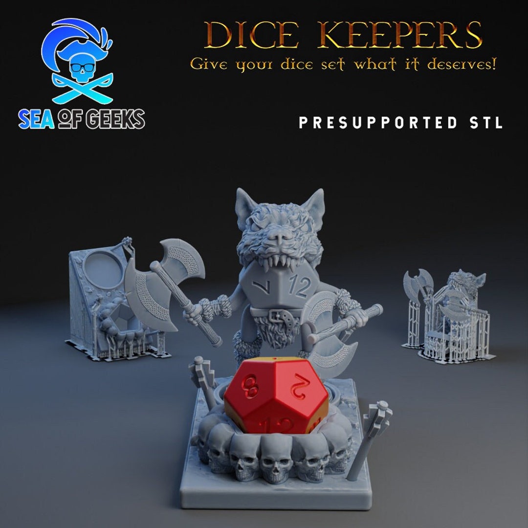 Dice Keeper - D12 | Sea of Geeks | Barbarian Dwarf Fighter | Resin ...