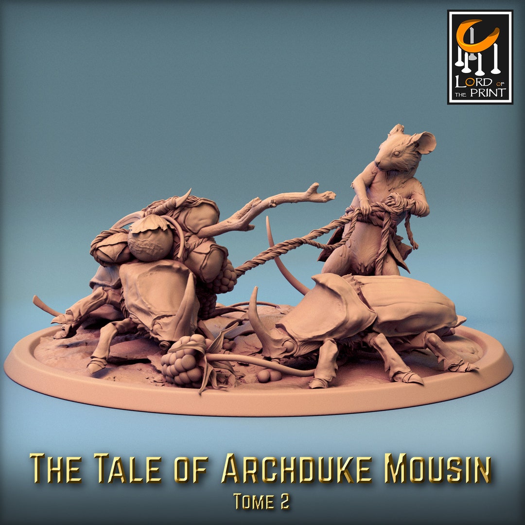 Moussin Mouse Beetle Pet Rescale Miniature Tale of Archduke Mousin Part 2 RESIN Fantasy Dnd RPG ...
