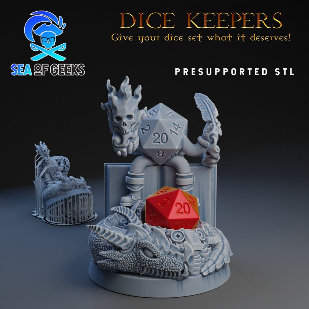 Dice Keeper - D20 | Sea of Geeks | Dungeon Master | Resin| Fantasy| Dnd ...